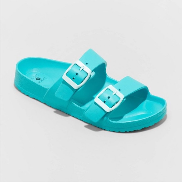 Shade & Shore | Shoes | Neida Eva Two Band Footbed Slide Sandals Shade ...